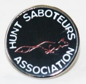 Metal / Enamel Badge of HSA Logo - Hunt Saboteurs Association